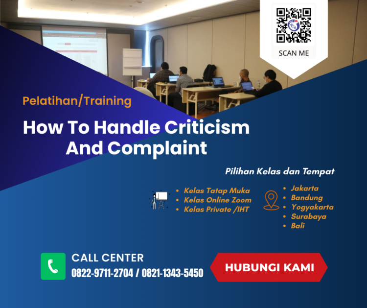 Training How To Handle Criticism And Complaint - Jadwal Bimtek Training ...